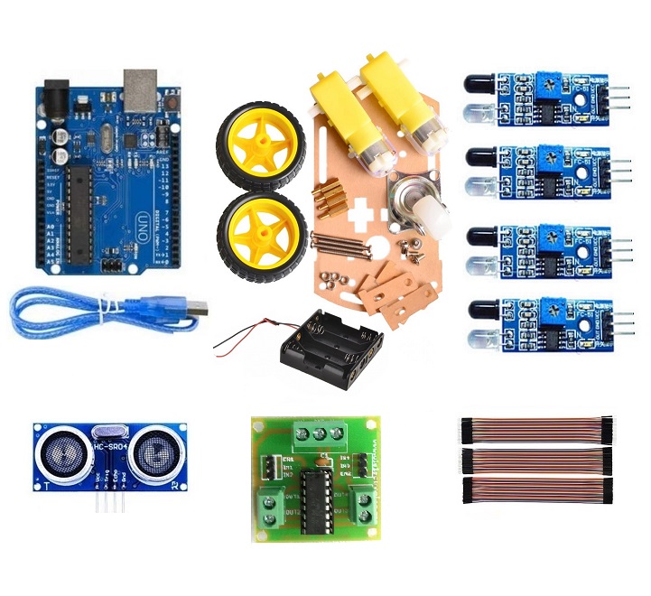 Robo Car DIY Kit with UNO best quality 1 package